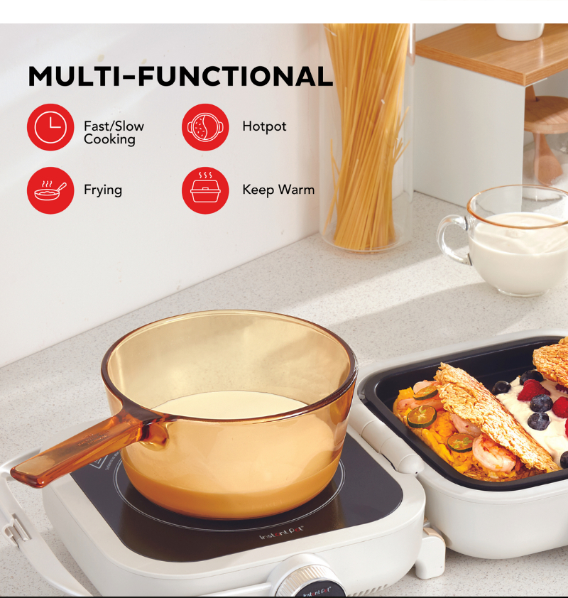 Instant Foldable Multicooker (Titanium Black) - Infrared Heat Cooker ...