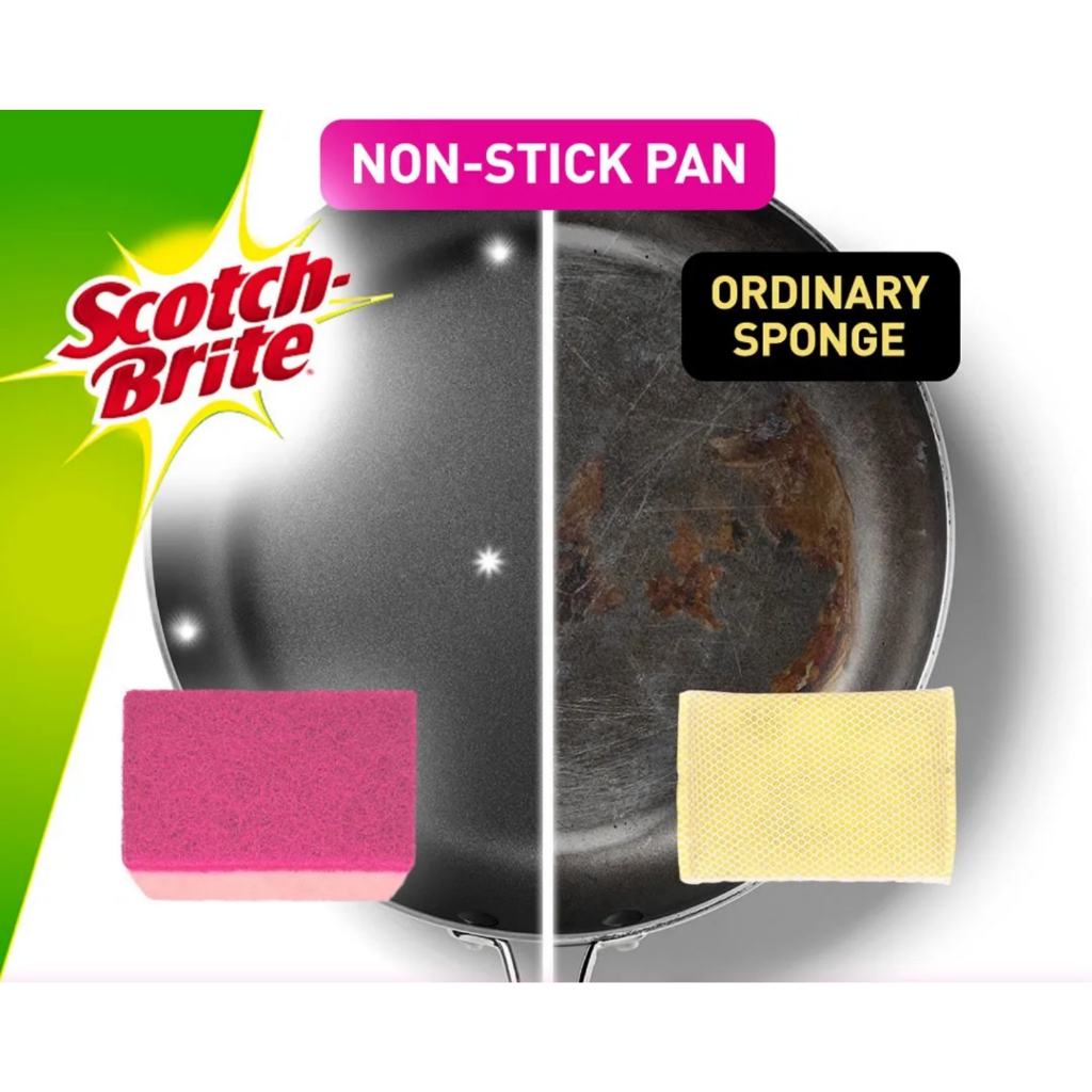 3M Scotch-Brite® Easy Clean Antibacterial Scrub Sponge - Scratch Free ...