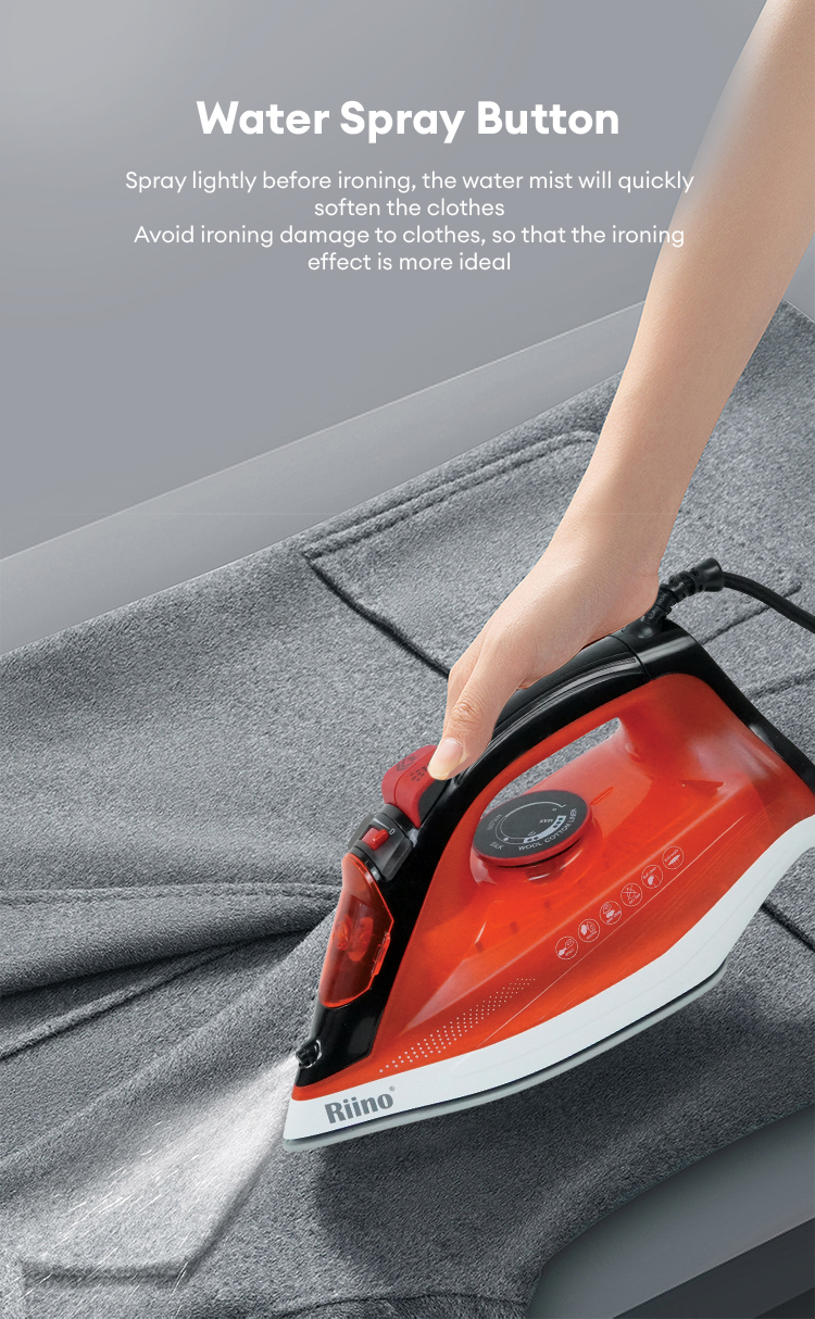 Riino Electric Steam Iron 2600W Auto Clean Burst Steam Ceramic ...
