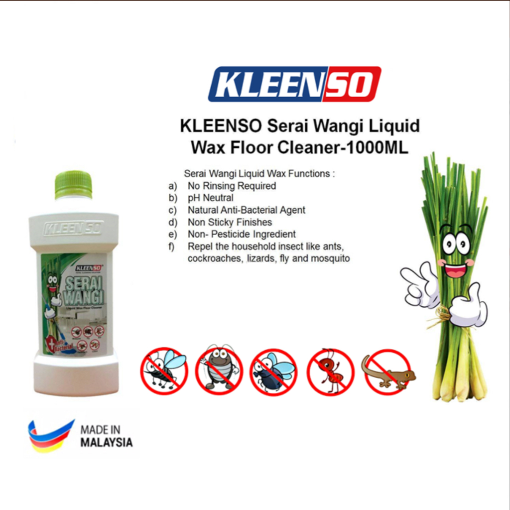 KLEENSO Serai Wangi Anti-Bacterial Floor Cleaner (1L) Cecair Pembersih ...