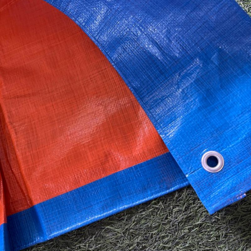 TY 6ft 7ft 8ft 9ft 10ft 12ft Kanvas Biru Oren Canvas Blue Orange Canopy ...