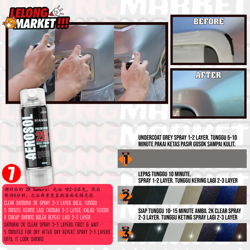 PERODUA ATIVA Touch Up Paint DIY Aerosol Spray Bottle 370ml Malaysia ...