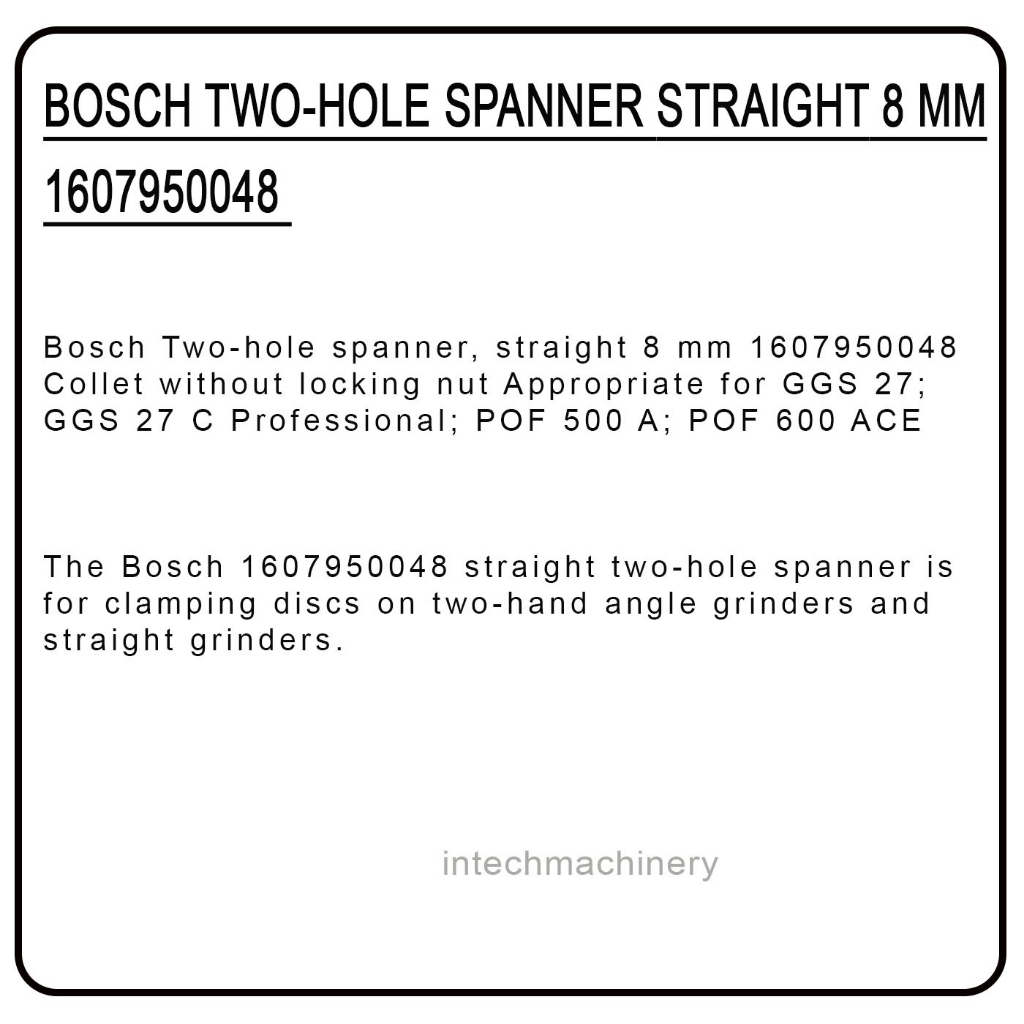 BOSCH TWO-HOLE SPANNER STRAIGHT 8 MM 1607950048 | Shopee Malaysia