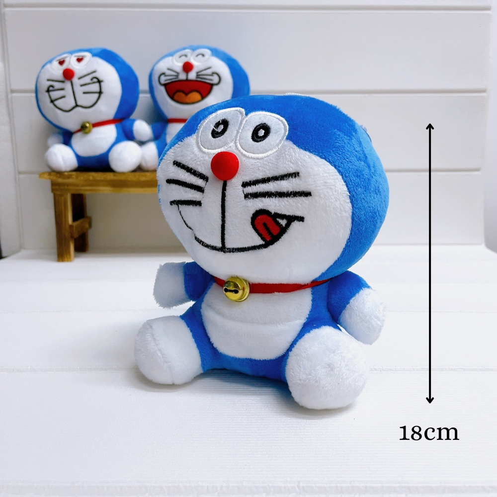 Doraemon Cartoon Cute Soft Toy with Stick Hanger Mainan Anak Patung ...