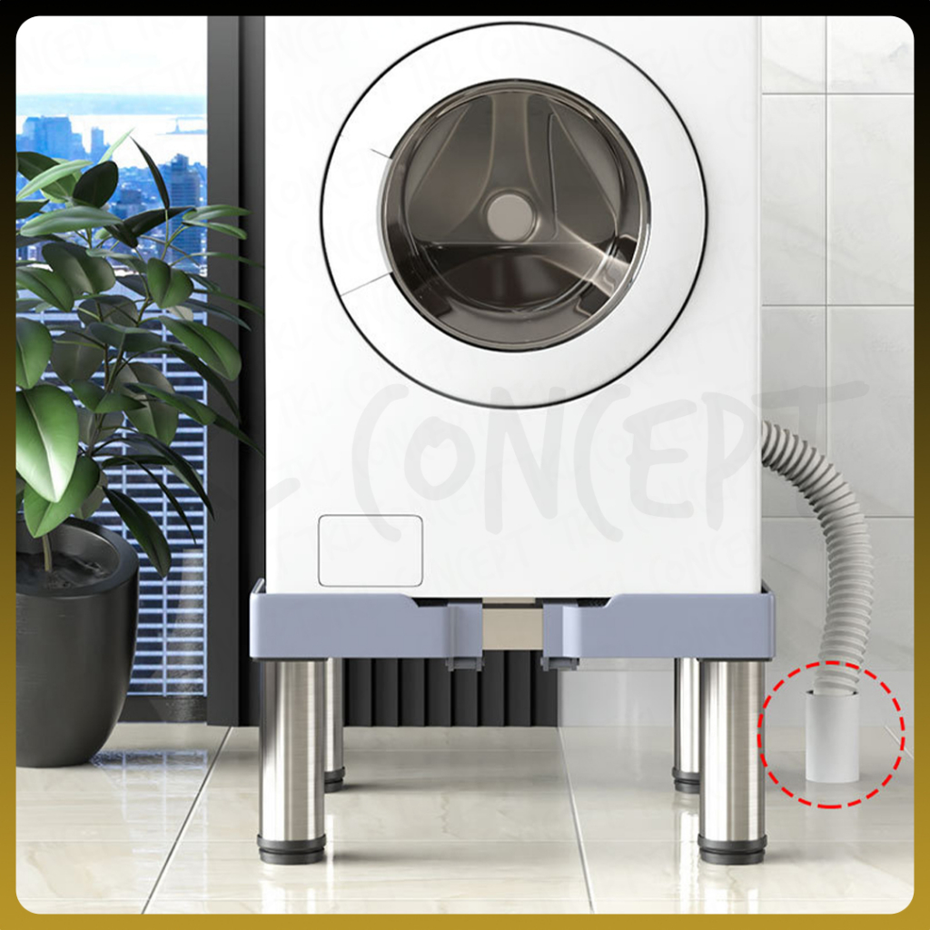 13.5cm/18cm Height Adjustable Washing Machine Stand Steel Legs Base ...