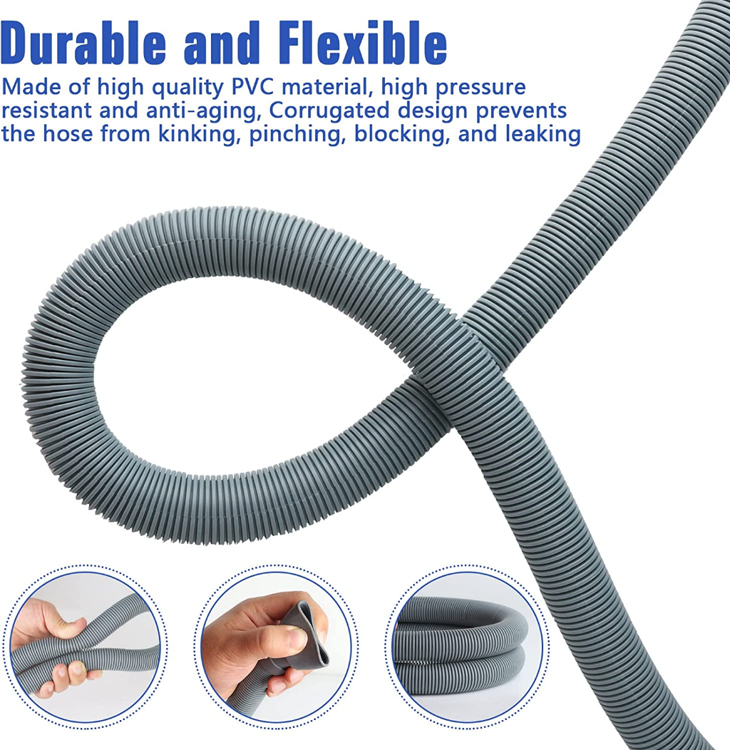 1.5M 2M 3M Washing Machine Outlet Drain Hose Washer Pipe Connector Paip ...