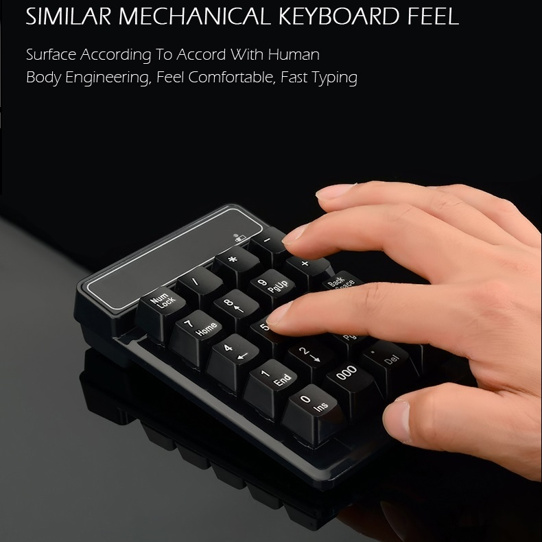 19 Keys USB Mechanical feel Wire numeric keypad Keyboard Mini number keycaps Numpad Keyboard for ...