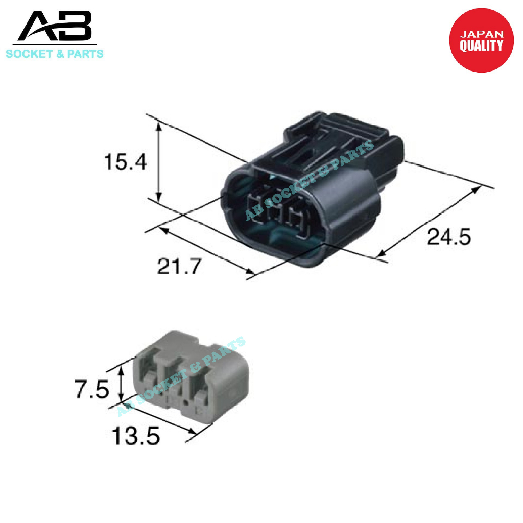 3 Pin Honda K20 ,Mitsubishi Triton Map Sensor Socket Connector | Shopee ...