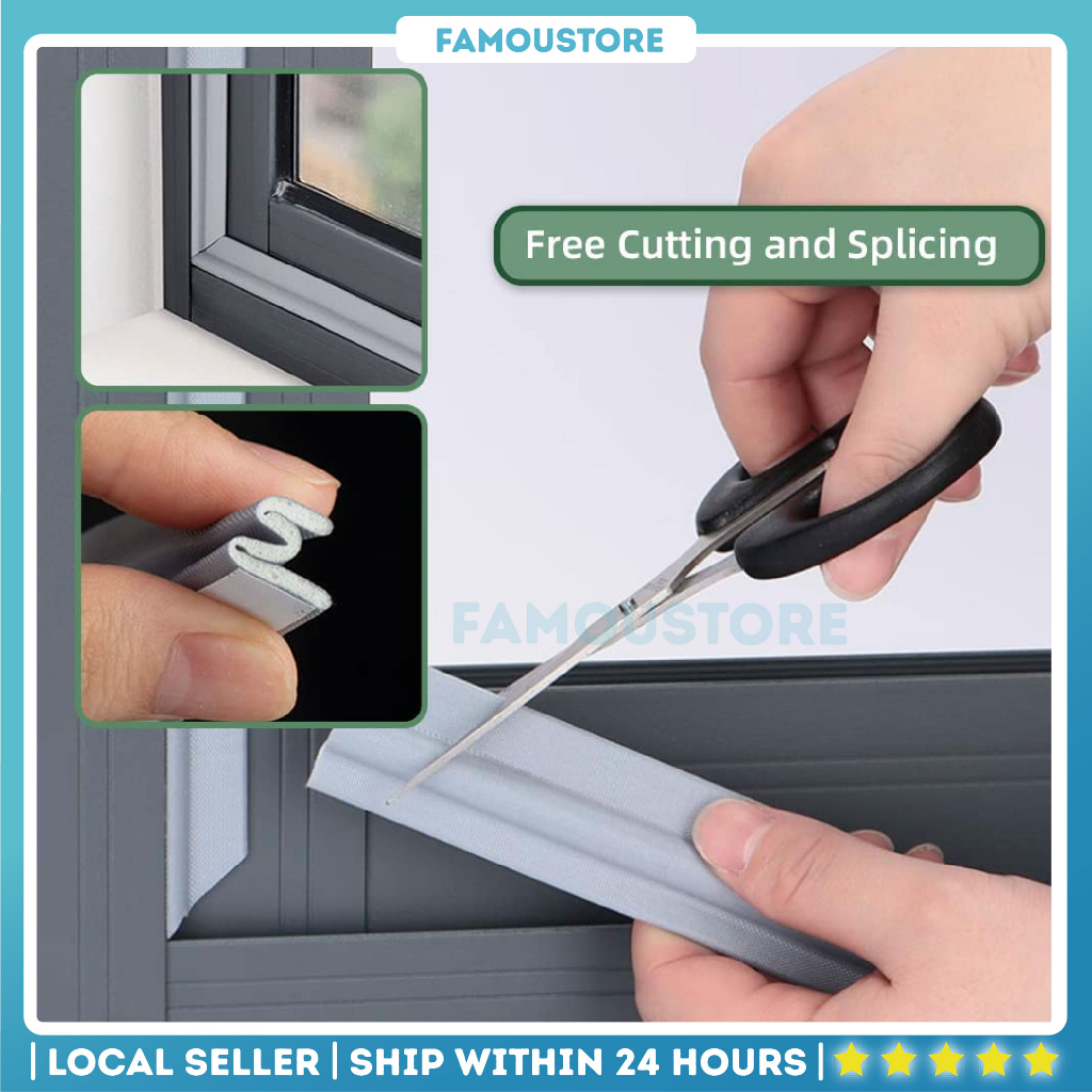 Sliding Window Sealing Strip Waterproof Gap Sealant Self Adhesive Tape Weather Proof Windproof ...