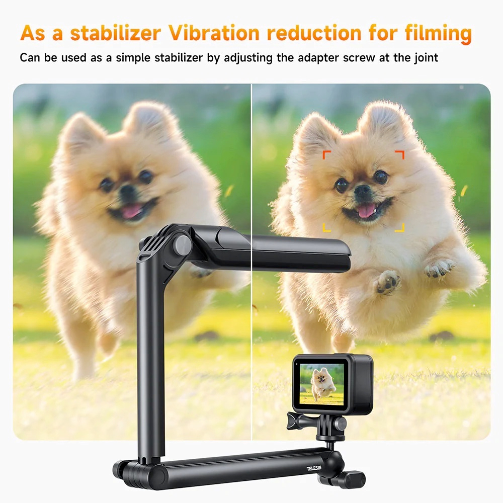 TELESIN 3-Way Arm Hand Grip Tripod Selfie Stick for GoPro HERO ...