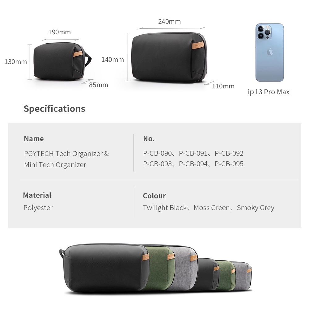 PGYTECH Mini Tech Organizer Storage Bag Pouch | Shopee Malaysia