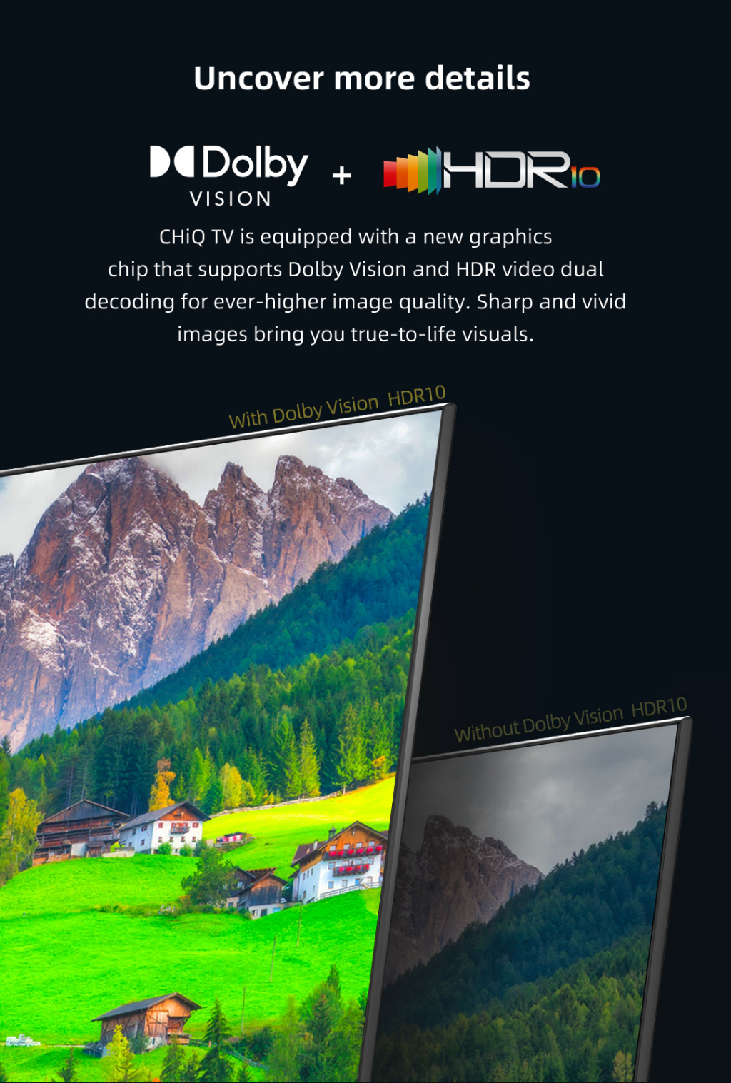 CHiQ TV 4K UHD 65" Full Screen LED Smart TV/Android TV 11/HDR10/Dolby ...