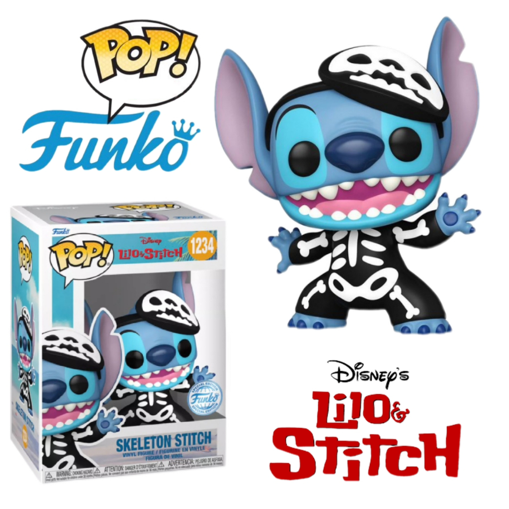 Funko Pop Vinyl Disney: Lilo & Stitch 1234 Skeleton Stitch 66330 ...