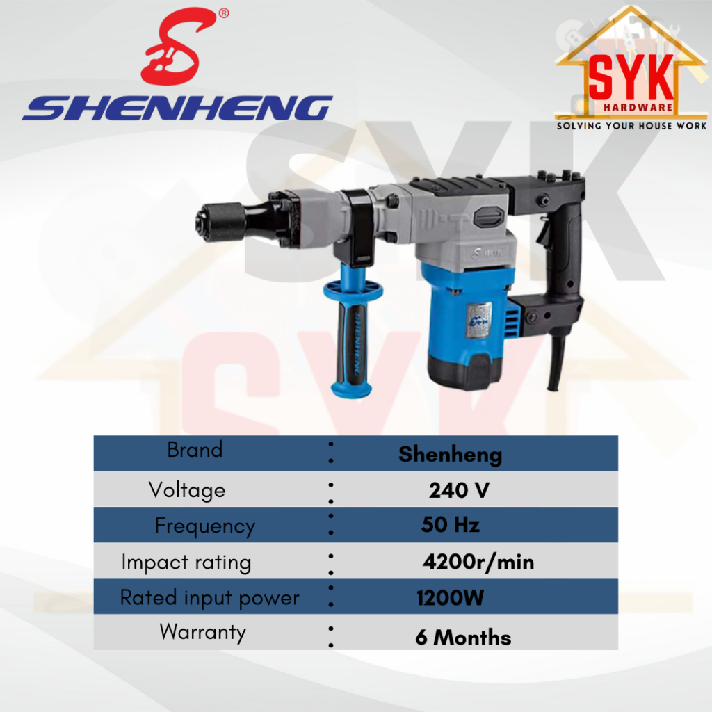 SYK ShenHeng SHG0855 Machine Demolition Hammer Power Tools Mesin Hacker ...