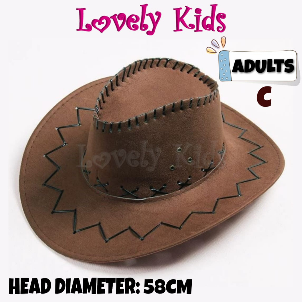 [READY STOCK] Kids Costume Adult Cowboy Hat (Topi Koboi) Wild West ...