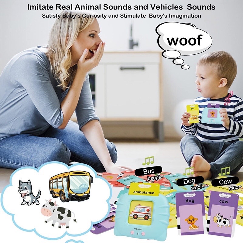 Reading Flash Card Pictures Kids Toys Reader Machine Smart English ...
