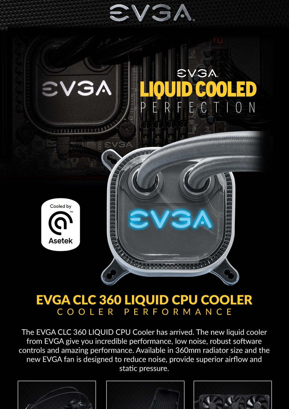 EVGA CLC 240/CLC280/CLC360 240mm/280mm/360mm RGB AIO Liquid Cooler ...