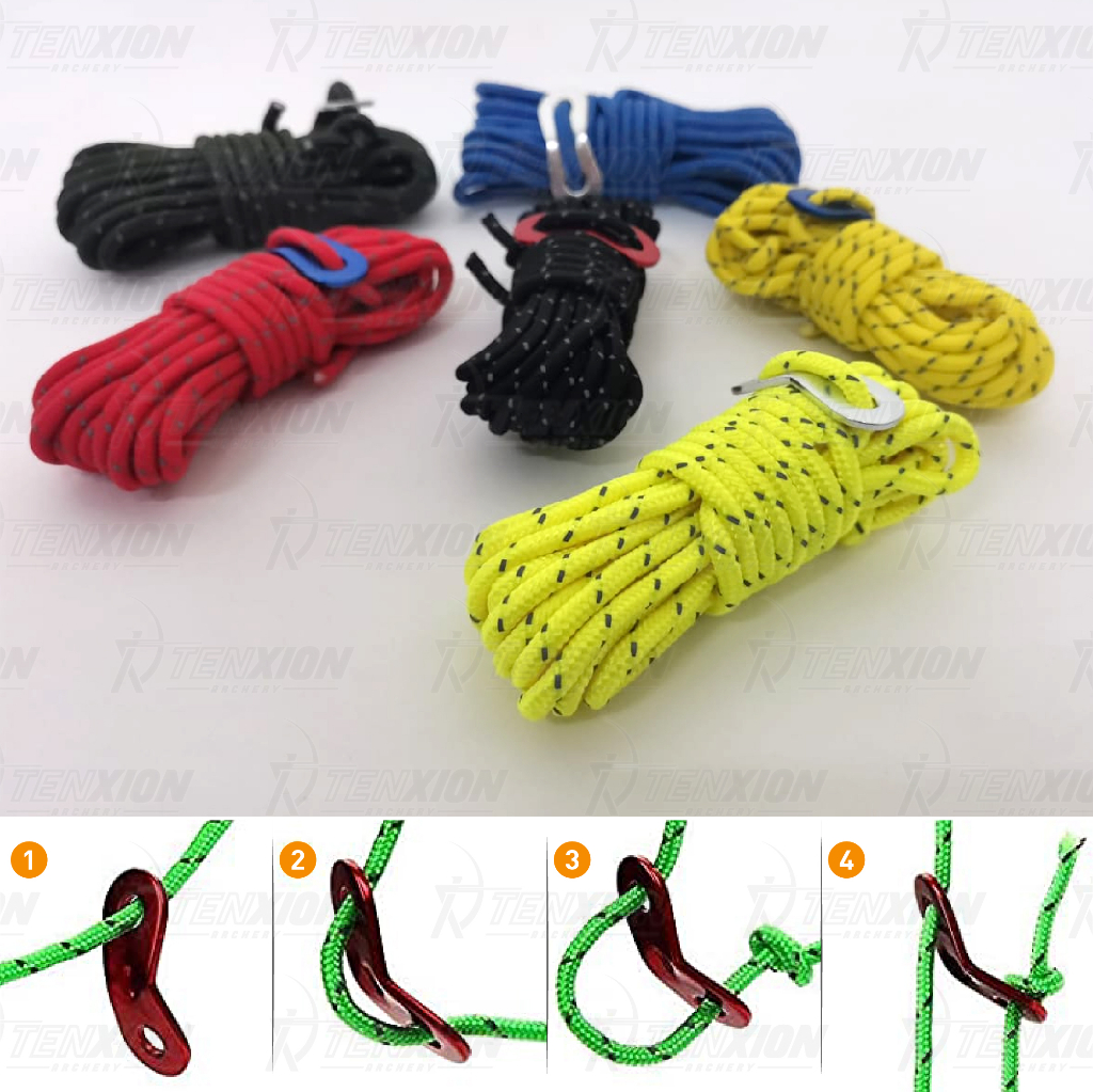 TenXion Outdoor 4mm 5mm Reflective Camping Rope Tali Khemah Nylon Anti ...