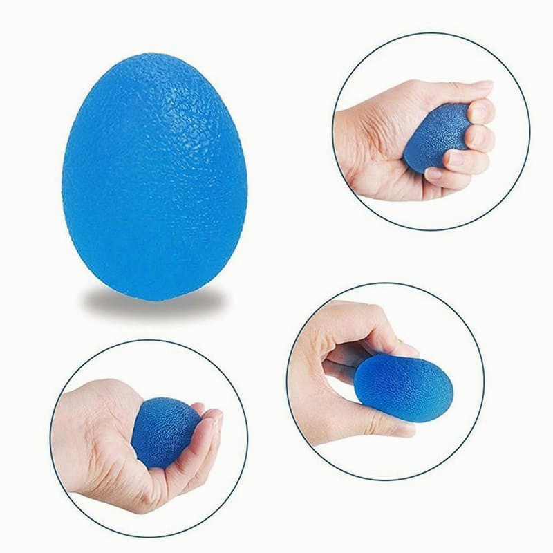 Egg Hand Grip Ball Exercise Therapy Silicon Ball Stroke Finger Strength ...