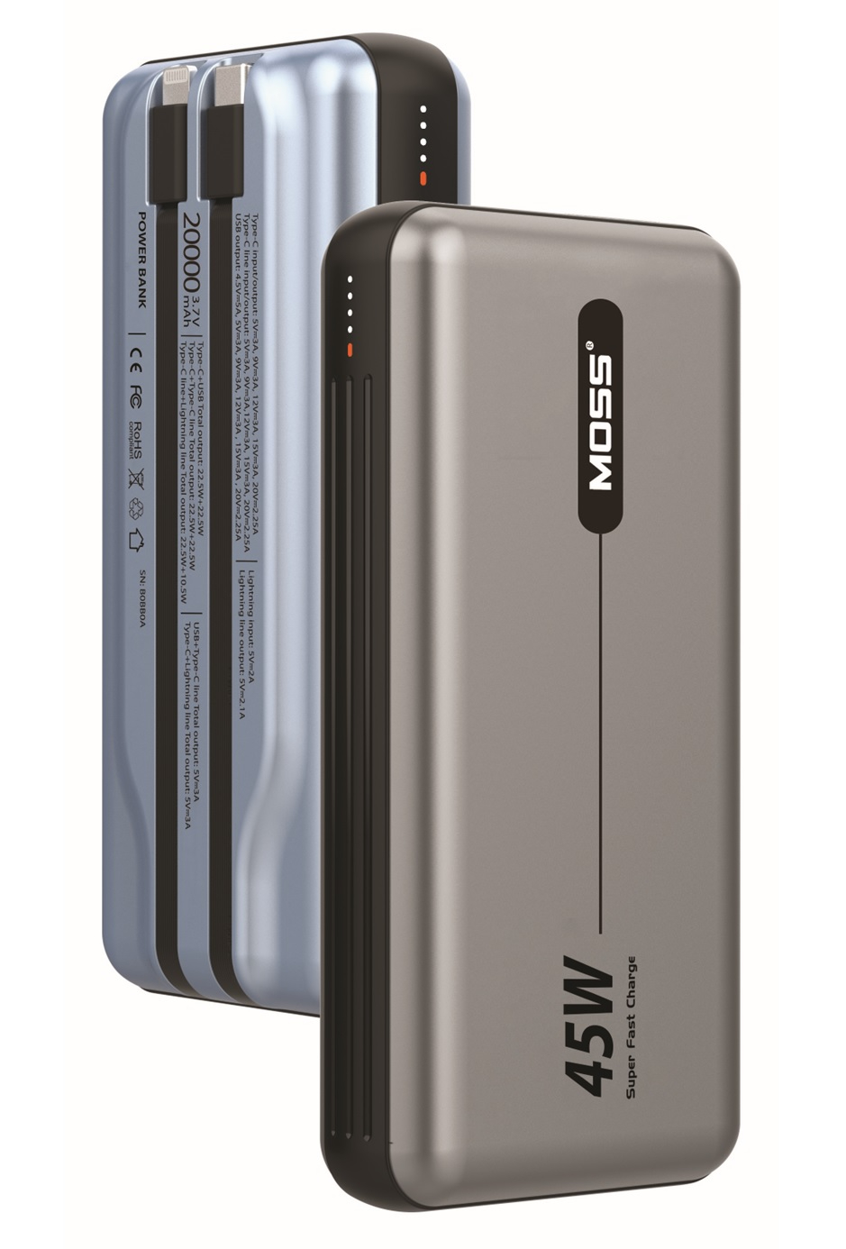 [ 45W | 65W ] 20000mAh MOSS Super PowerBank Fast Charge PD QC3.0 Favor ...