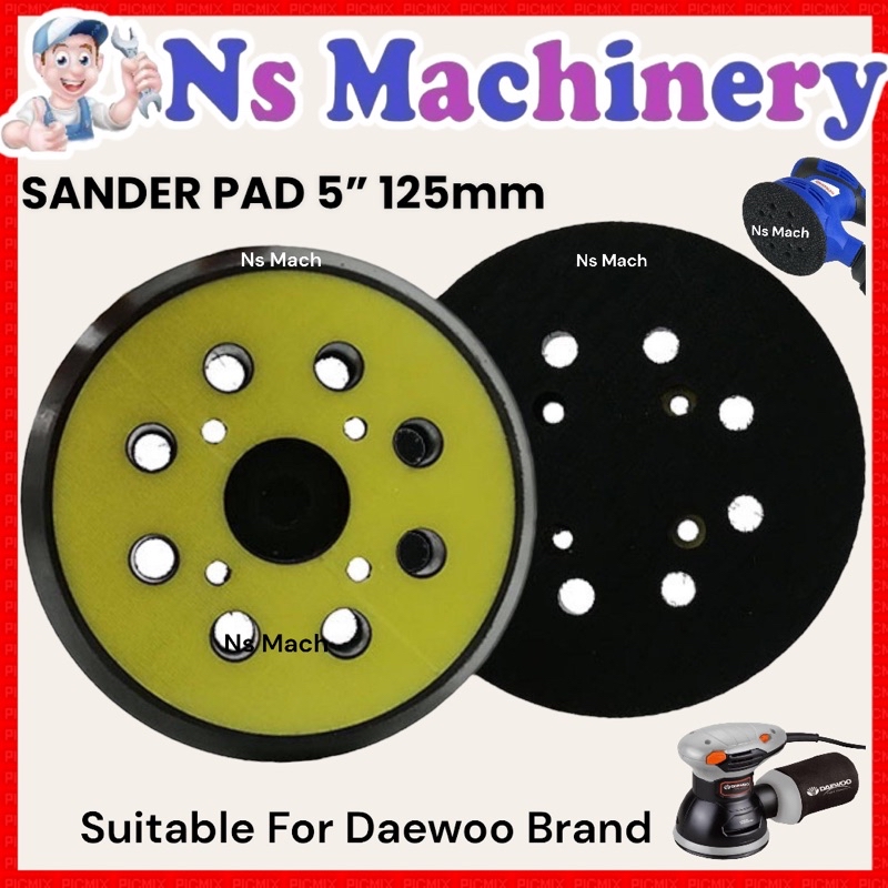 Orbital Sander Replacemet Pad For Daewoo Sander Machine/5” Random ...