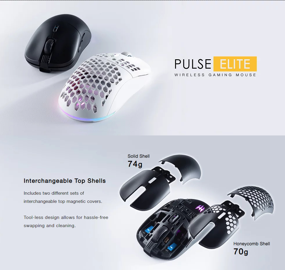 (AONE PLUS SS2) Tecware Pulse Elite Gaming Mouse (HOT-SWAPPABLE MICRO ...