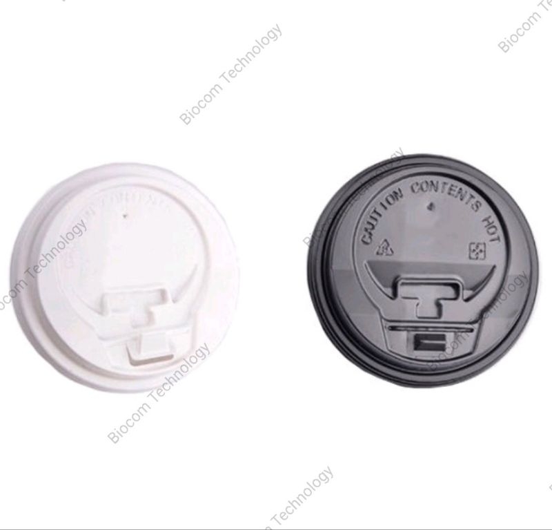 50pcs Assorted Color Black or Clear Plastic Disposable Strawless Lid ...