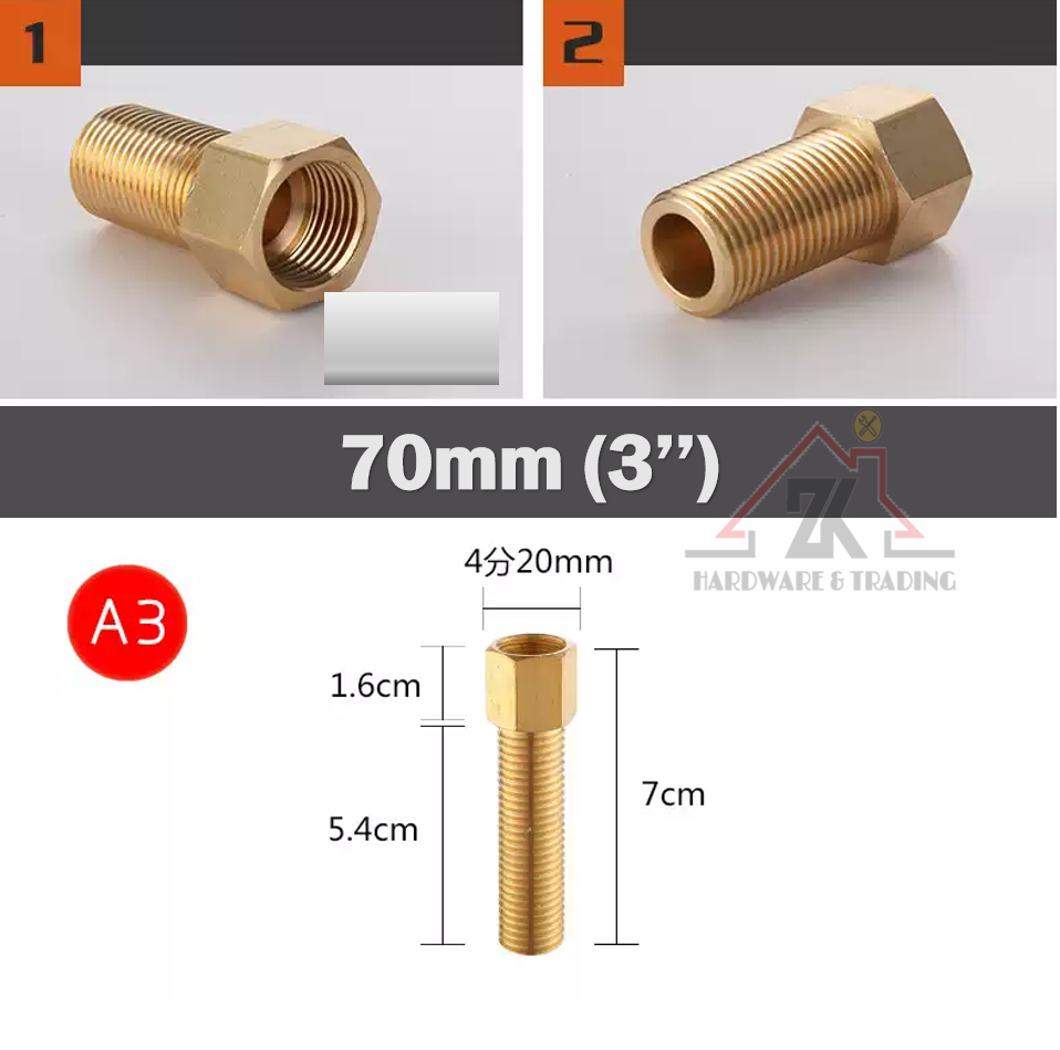 MF Brass Fitting Pillar Sink Tap Extension Connector Kitchen Faucet ...