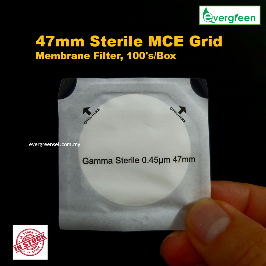 ( LOCAL READY STOCK ) 47mm Sterile MCE Grid Membrane Filter, 100's/Box ...