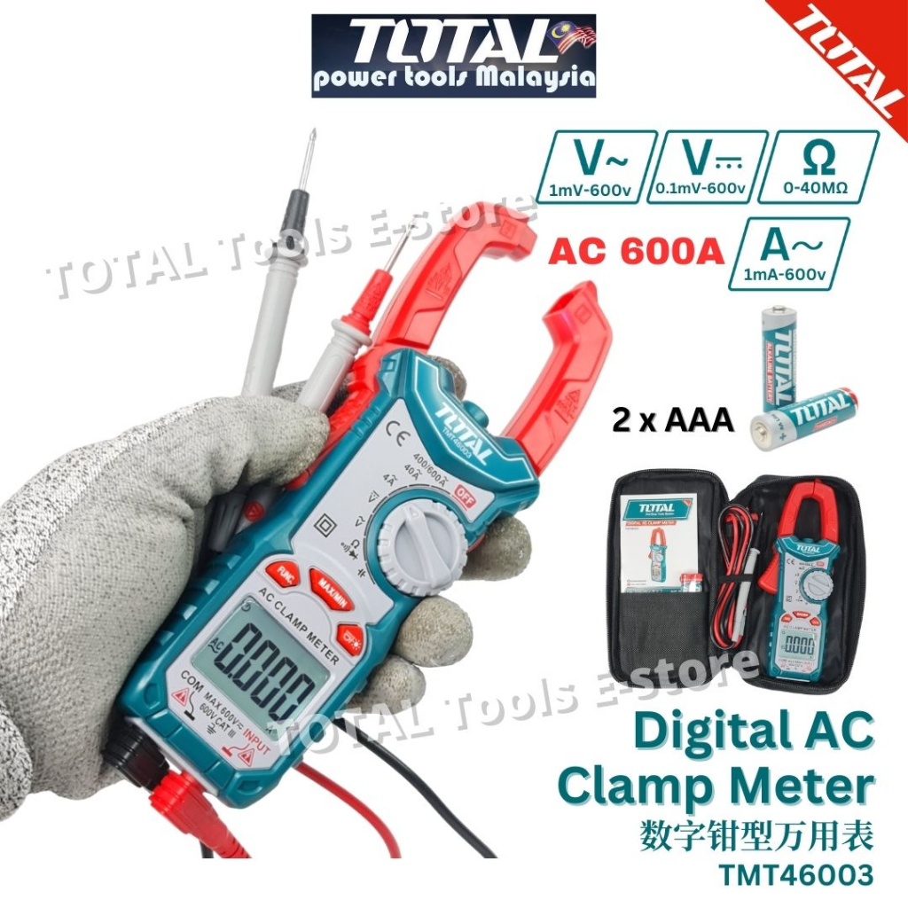 [DIS] - TOTAL Digital AC Clamp Meter AC 600A 数字钳型万用表 - TMT46003 ...