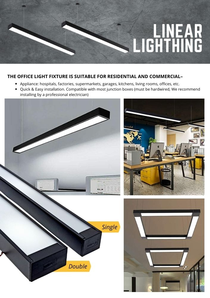 T8 LED Linear Light Kalimantang Casing Lampu Panjang LED Office Light ...