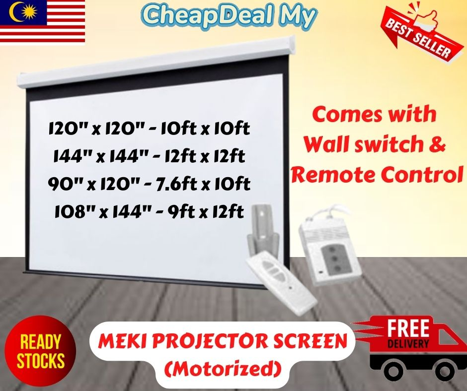 Skrin Projektor Lebih Besar /Extra Large Projector Screen/ Manual Wall ...
