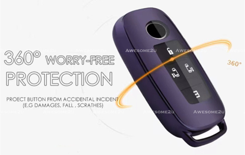 Awesome2u Perodua New Axia 2023 Car Key Cover Case Key Fob Case TPU ...