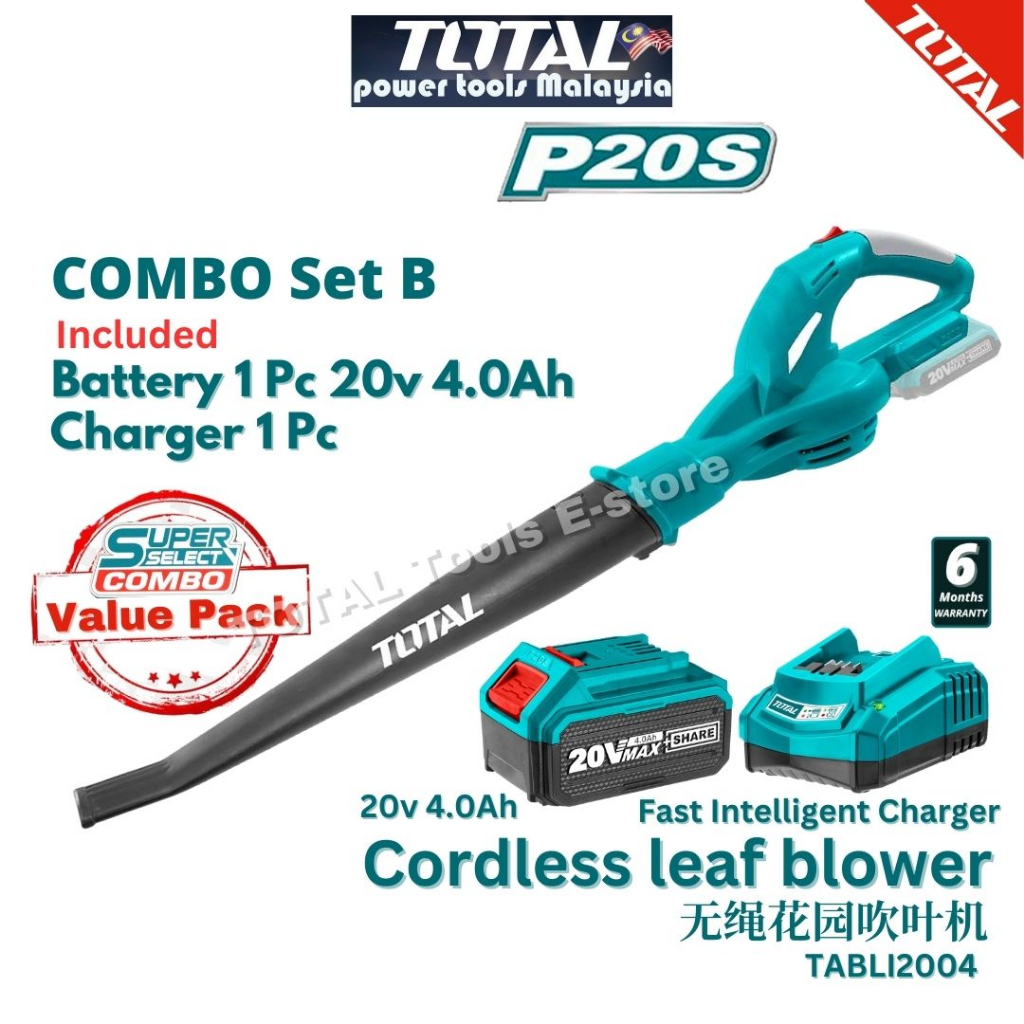 TOTAL P20s 20v Series Li-ion Cordless leaf blower , Dust blower, Garden ...