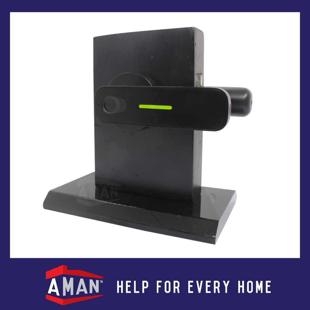 AMAN Biometric Lever Lock Set Fingerprint Smart Door Lock Set Thumprint ...