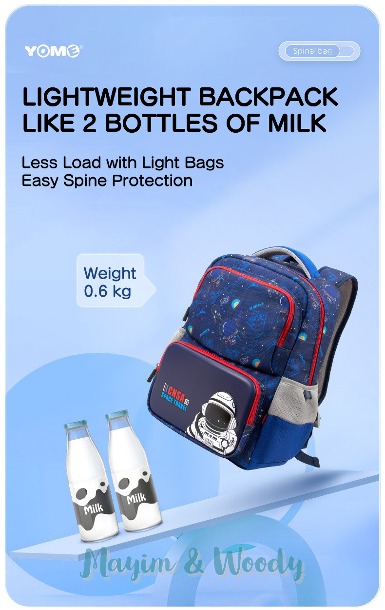 Original Hong Kong Branded Yome Standard 1-2 School Bag Orthopedic ...