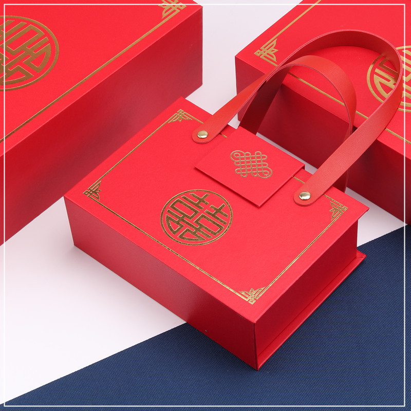Wedding Gift box red color gift box / 婚礼礼物盒 结婚礼品盒 手提礼盒 – 圆喜翻盖手提礼盒 ...