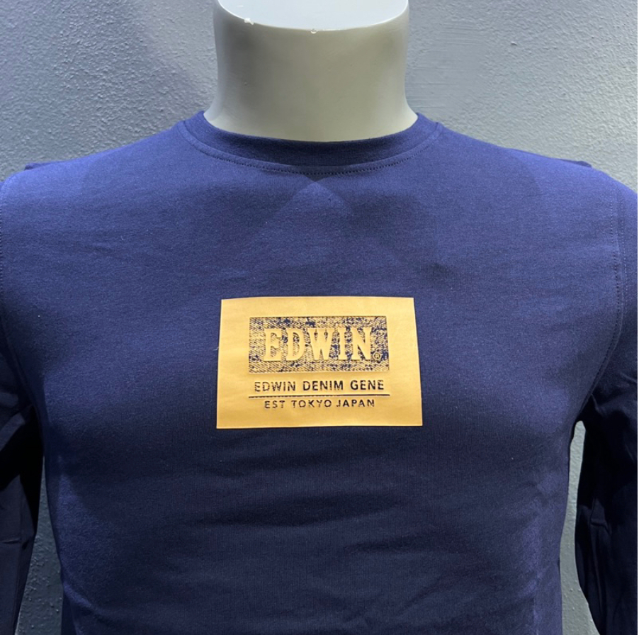 🔥NEW ARRIVALS🔥 EDWN MEN’S SIGNATURE EMBOSS LONG SLEEVE T-SHIRT ( 7488 ...