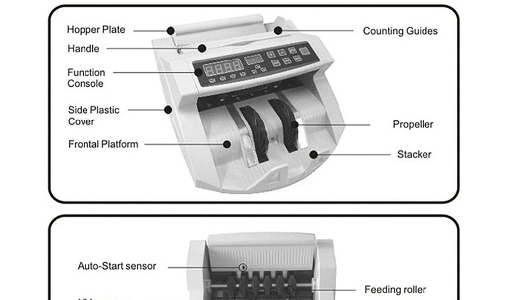 MIKAZE - BANKNOTE COUNTER with UV Function Cash Banknote Detector Money ...