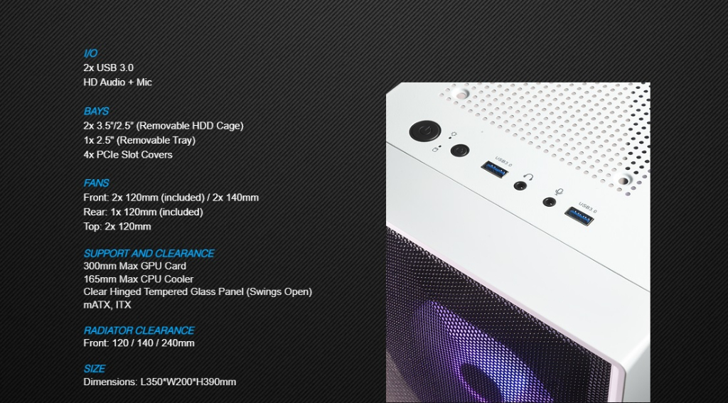 TECWARE FLATLINE / FORGE M OMNI / FORGE M2 - TEMPERED GLASS CHASIS PC ...