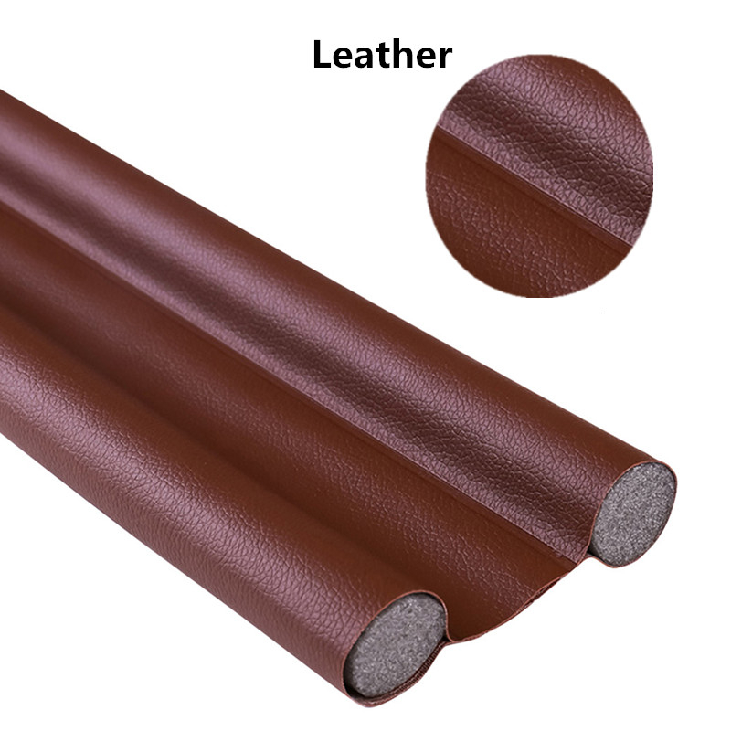 LEATHER Dust Sound Wind Proof Insect Blocker Door Twin Draft Stopper ...