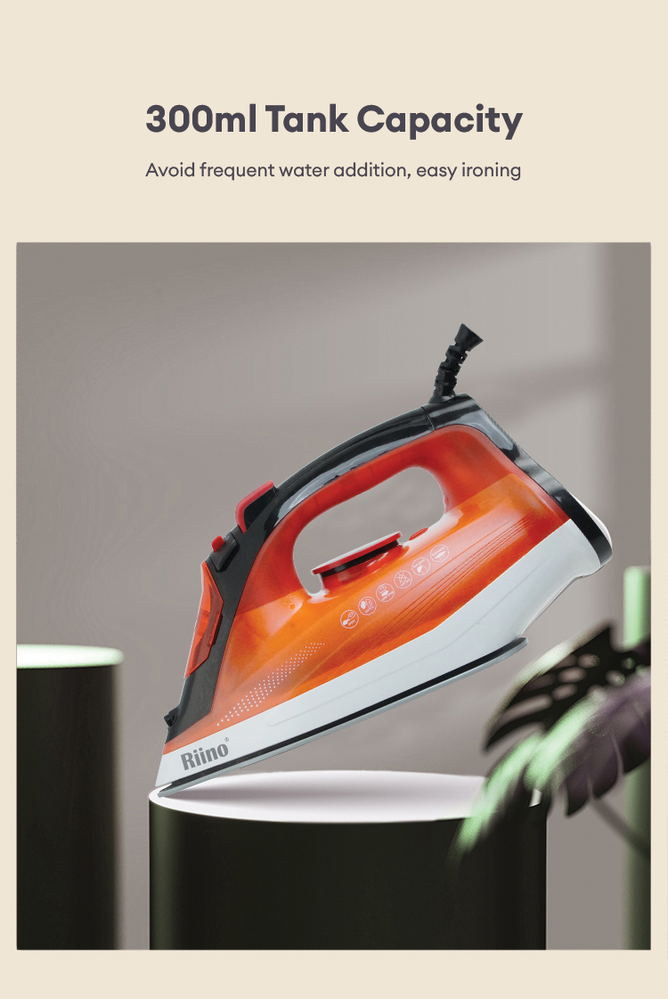 Riino Electric Steam Iron 2600W Auto Clean Burst Steam Ceramic ...