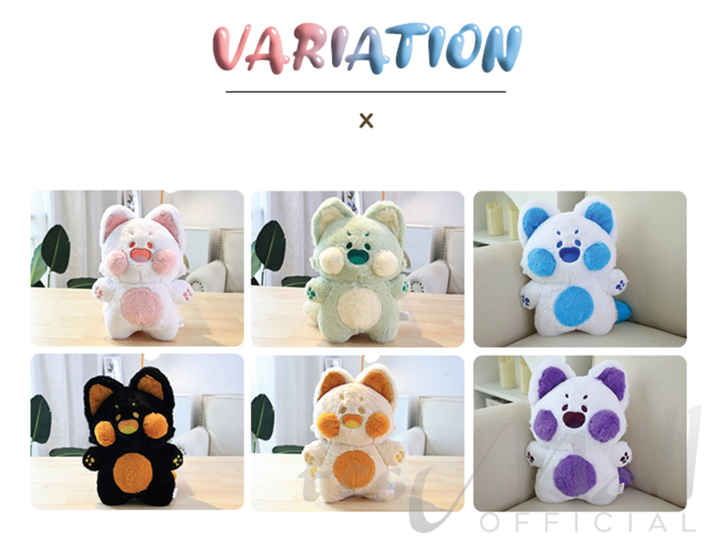 90cm Anak Patung Kawaii DuDu Cat Fluffy Doodle Meow Stuffed Plush Doll ...