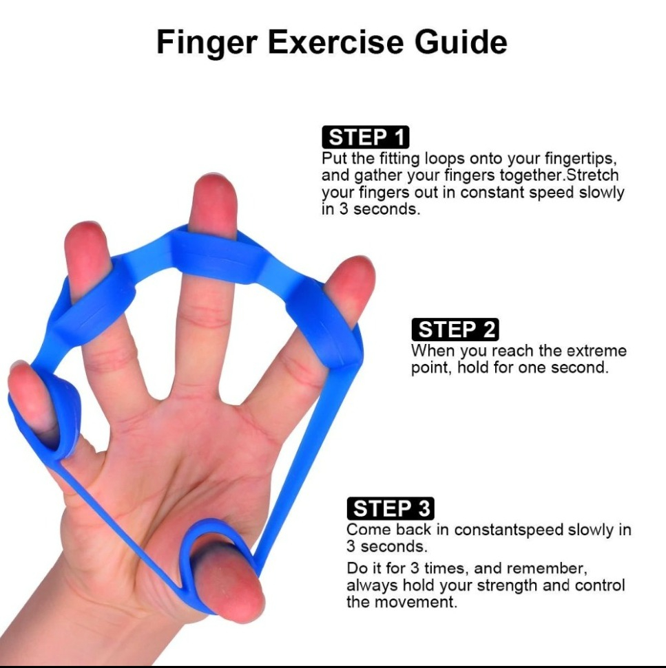 Silicone Hand Gripper Strengthener / Finger Grip Wrist Flexible Finger ...