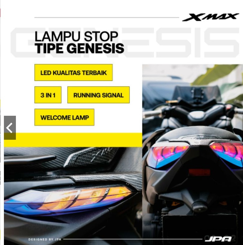 YAMAHA XMAX 250 300 2017 - 2021 V1 V2 Motorcycle Tail Light LED Stop ...