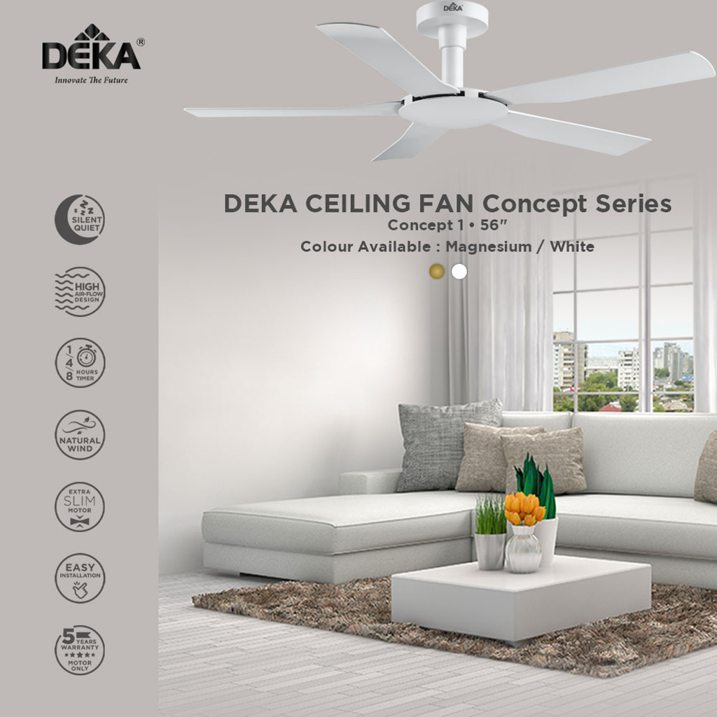 Deka Ceiling Fan (42Inch/56Inch) CONCEPT Series 14-Speed DC Motor ...