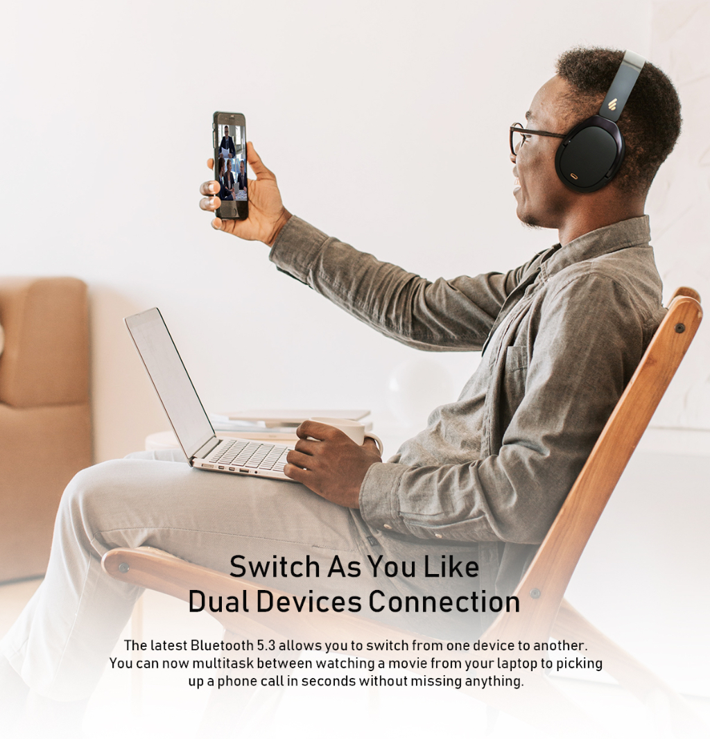 Edifier WH950NB Hi-Res Audio Wireless Hybrid Active Noise Cancellation ...
