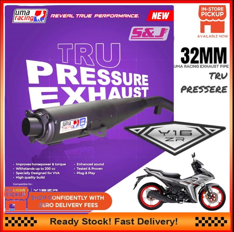 UMA RACING Y16ZR Y16 TRU PRESSURE EXHAUST PIPE RACING EXHAUST PIPE 32MM ...