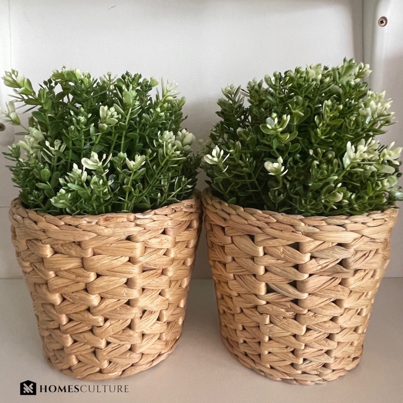 FRIDFULL Rattan Hyacinth Plant Pot Pasu Bakul Bunga Hiasan Mini ...