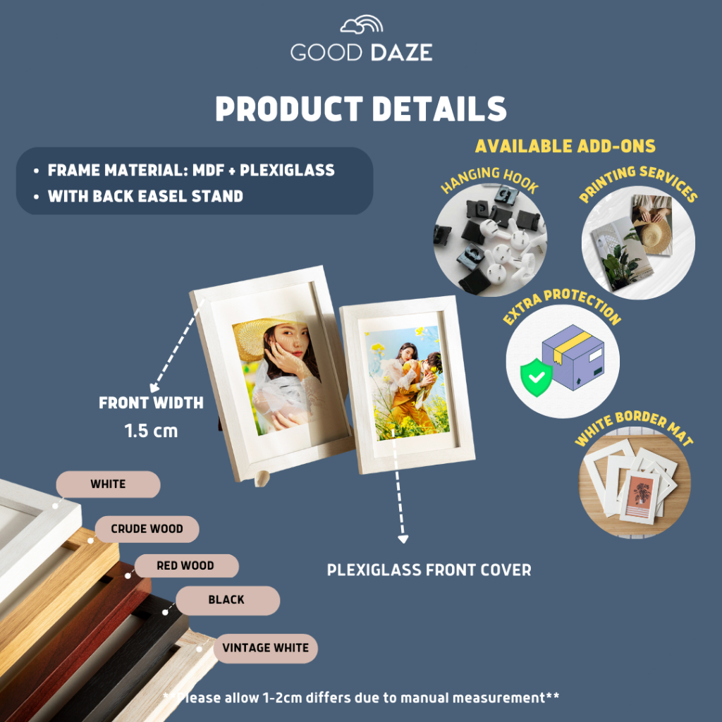 【GOOD DAZE】Wall Photo Frame Stand Home Decor 4R 5R 6R 8R A4 A3 Frem Gambar Bingkai Gambar Murah ...